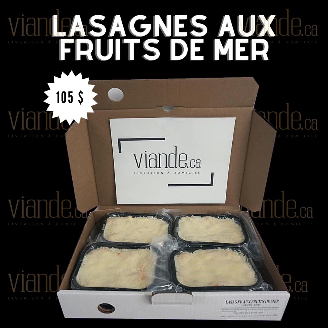 Viande.ca | Repas Tout Prêt | Lasagnes aux Fruits de Mer – viande.ca