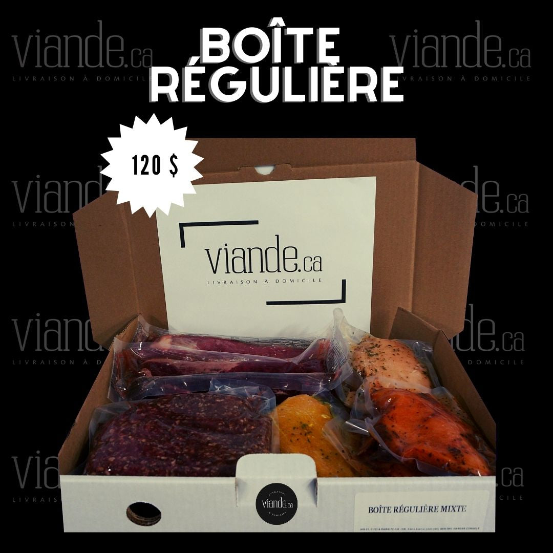Viande.ca | Boîte Repas Mixte | Boeuf Haché-Poulet-Porc – viande.ca